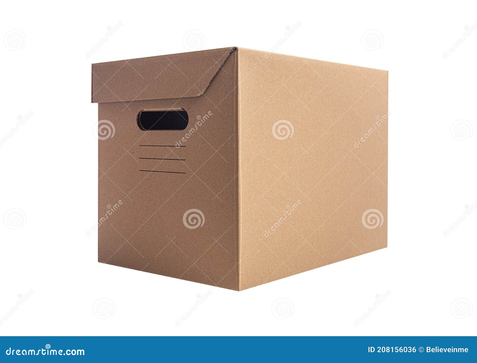 Cardboard Mail Box Isolated on White Background. Stock Photo - Image of ...