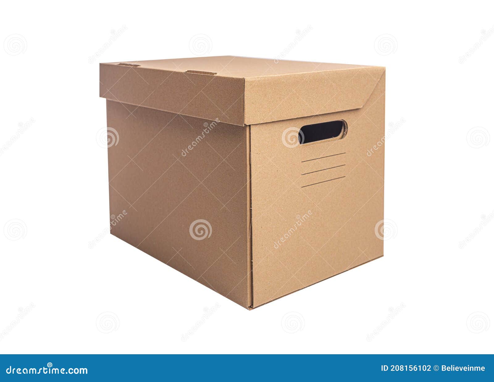 Cardboard Mail Box Isolated on White Background. Stock Photo - Image of ...