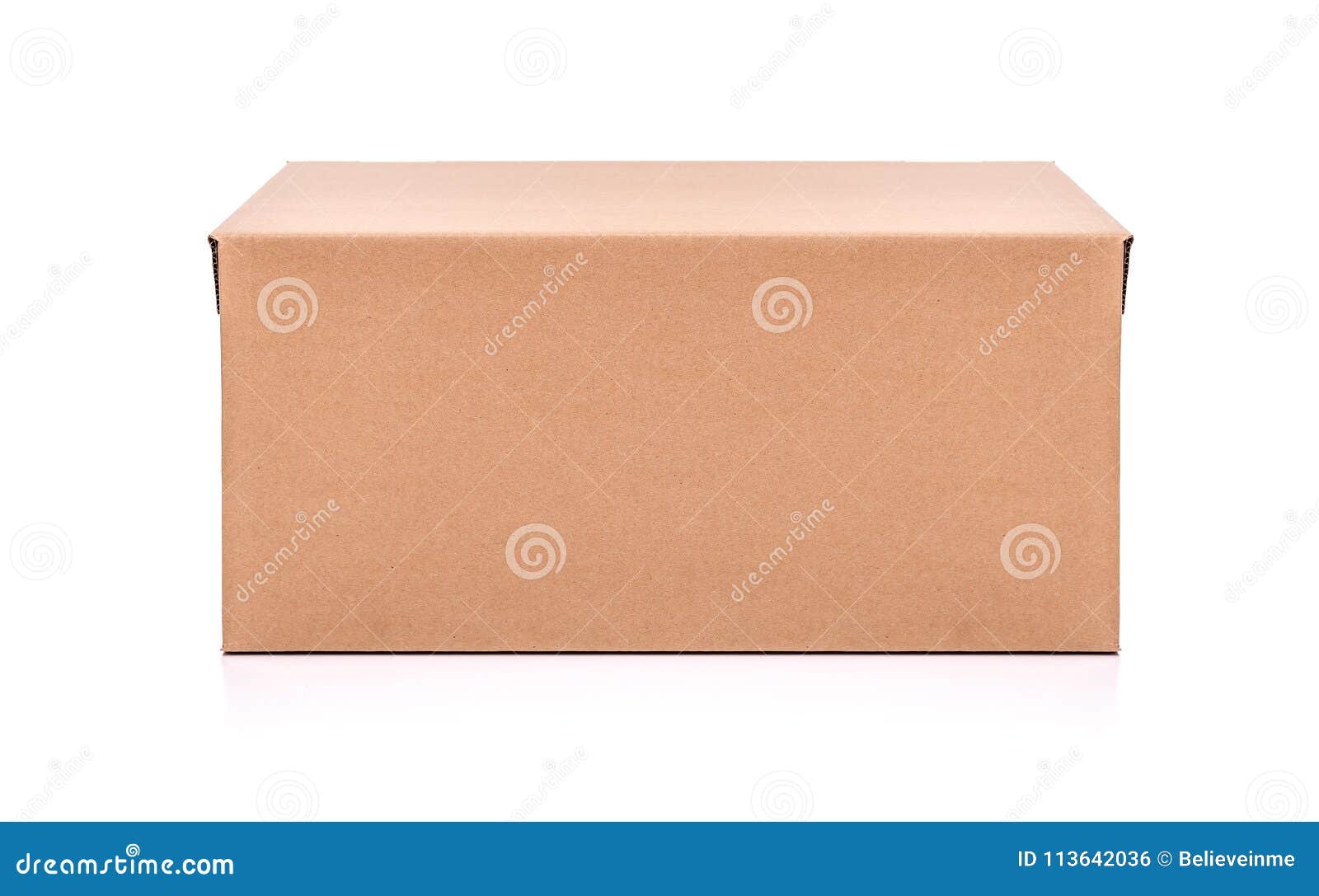 Cardboard Mail Box Isolated on a White Background. Stock Photo - Image ...