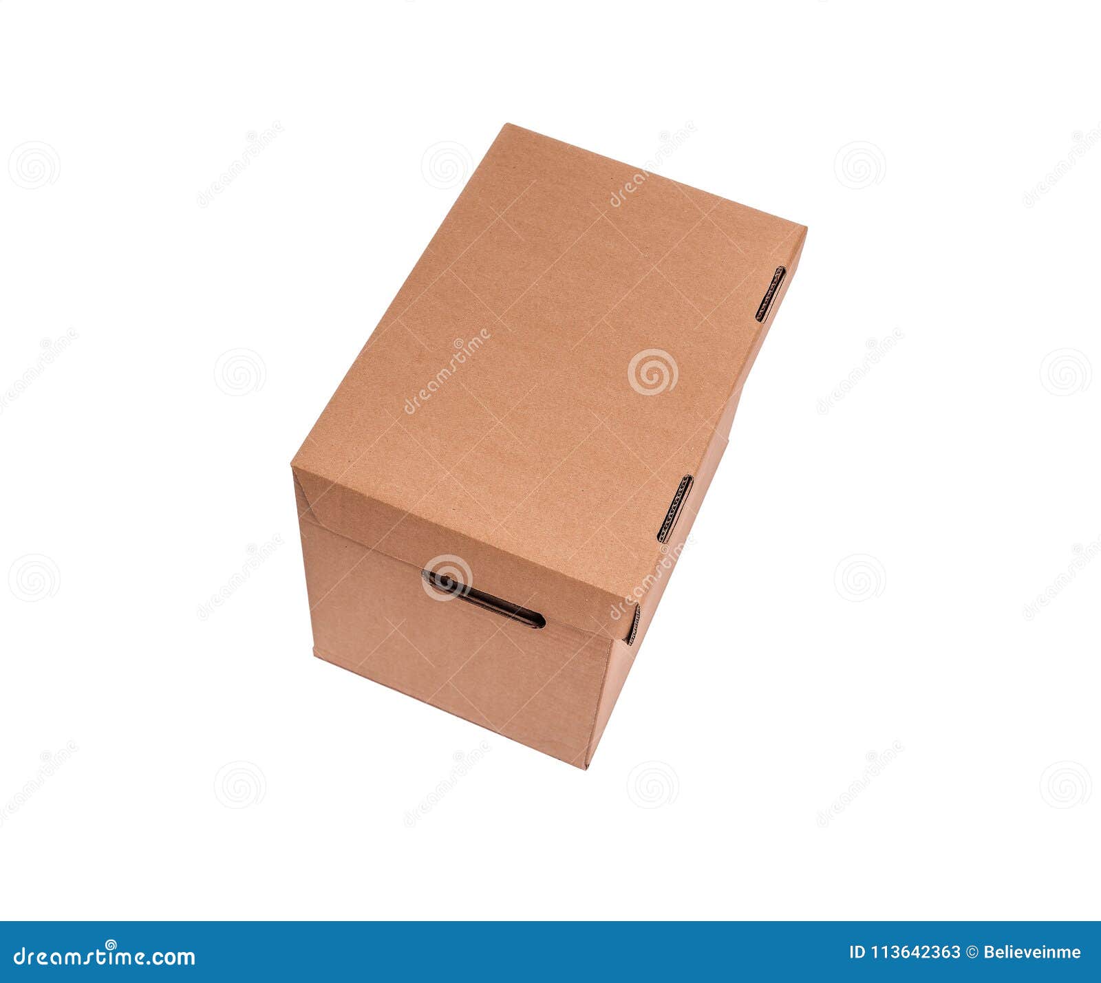 Cardboard Mail Box Isolated on a White Background. Stock Image - Image ...