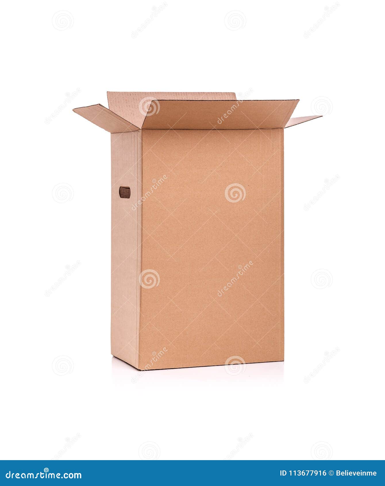 Cardboard Mail Box Isolated on a White Background. Stock Photo - Image ...