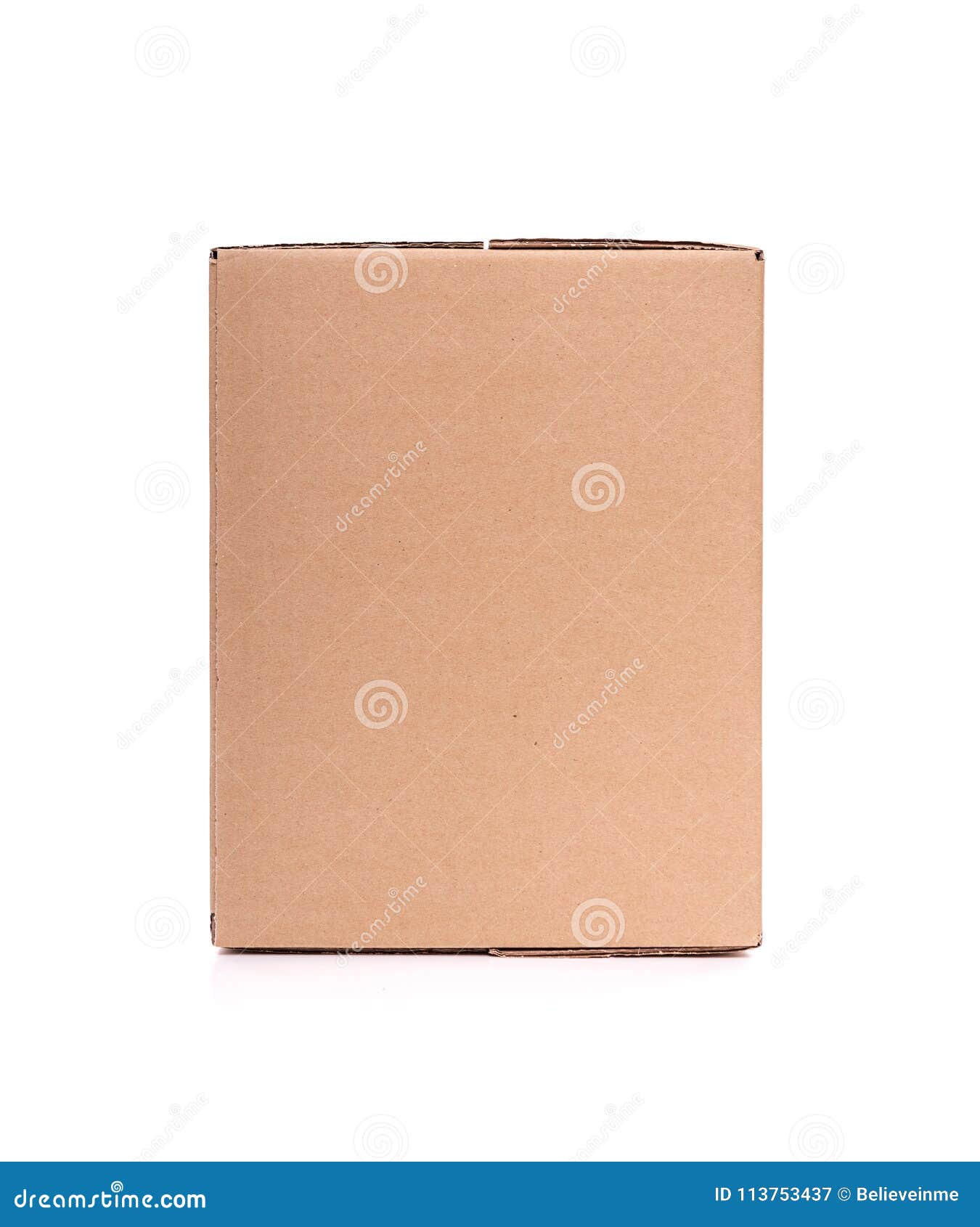 Cardboard Mail Box Isolated on a White Background. Stock Image - Image ...