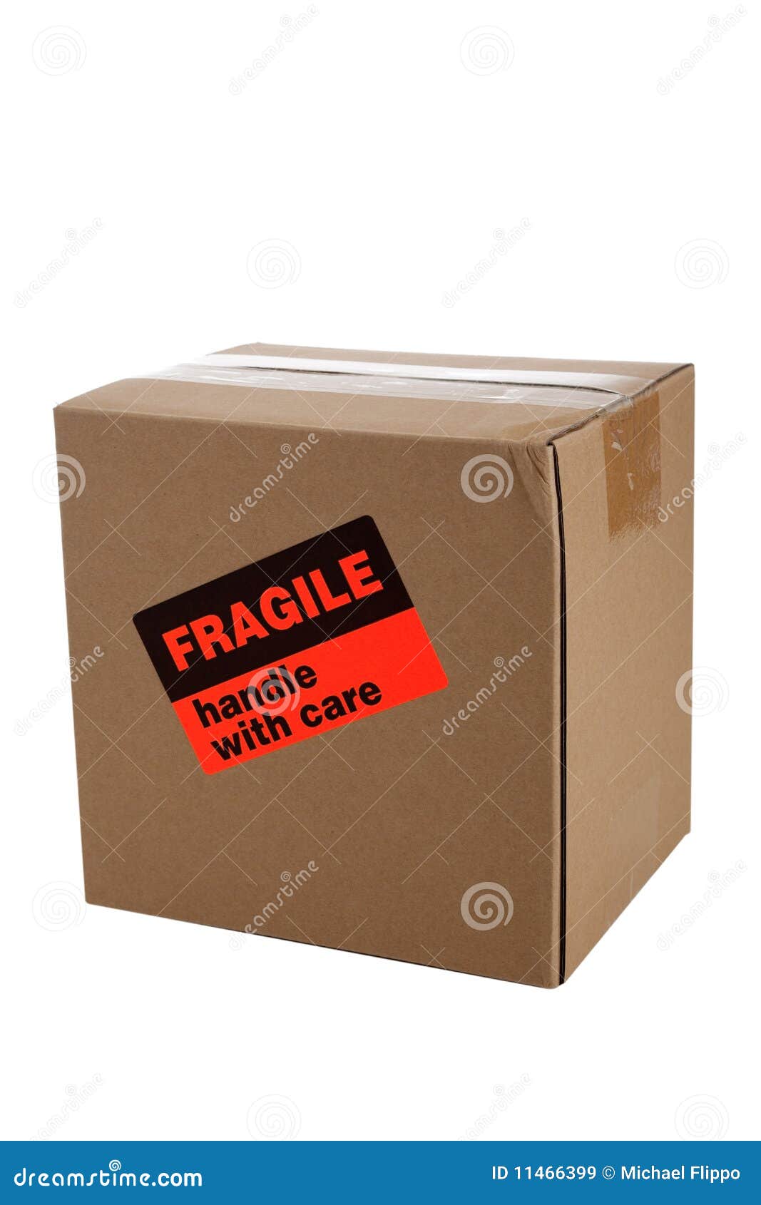 Cardboard Moving Box with a Fragile Sticker Stock Image - Image of ...