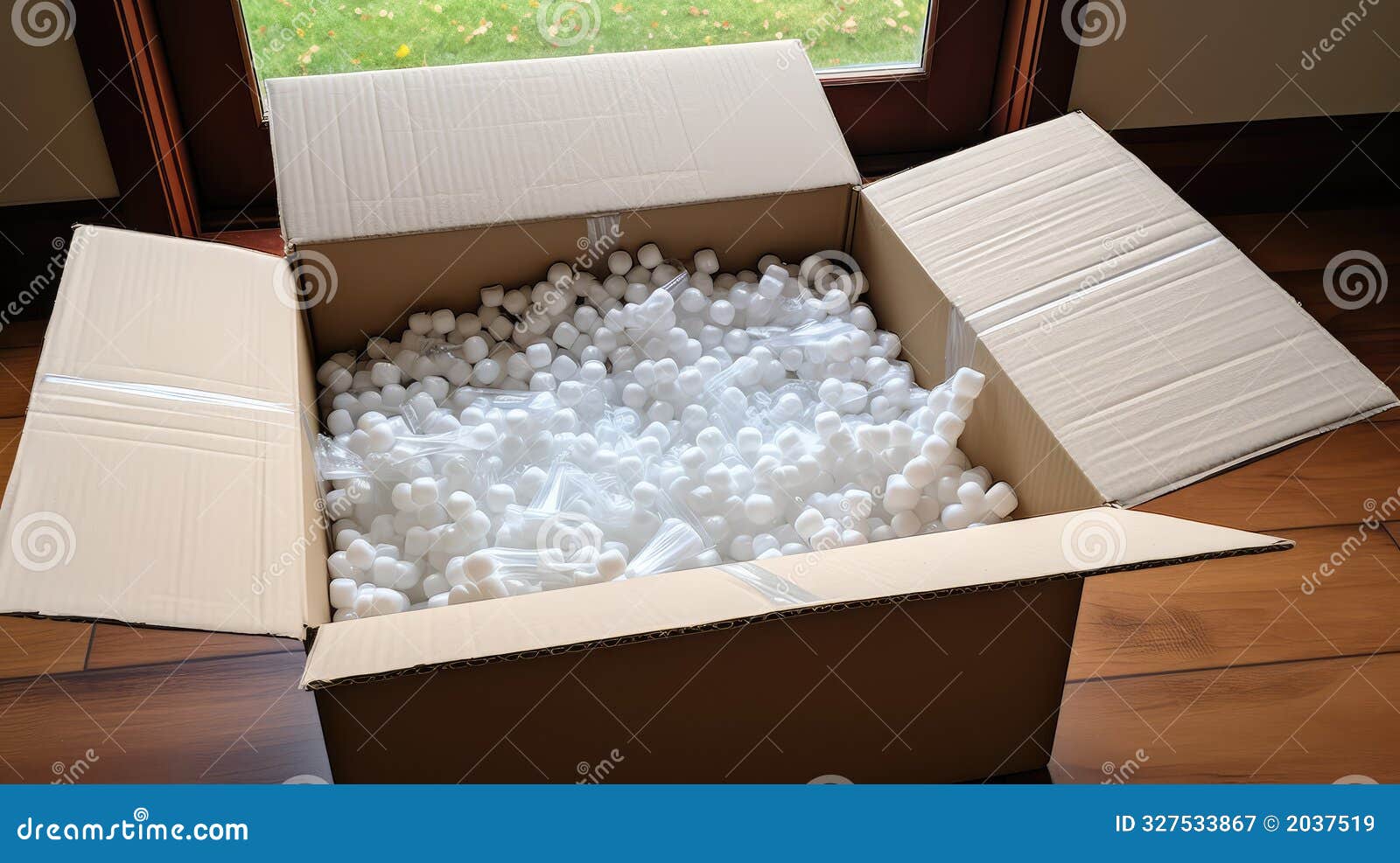 Cardboard Open Shipping Box Stock Illustration - Illustration of ...
