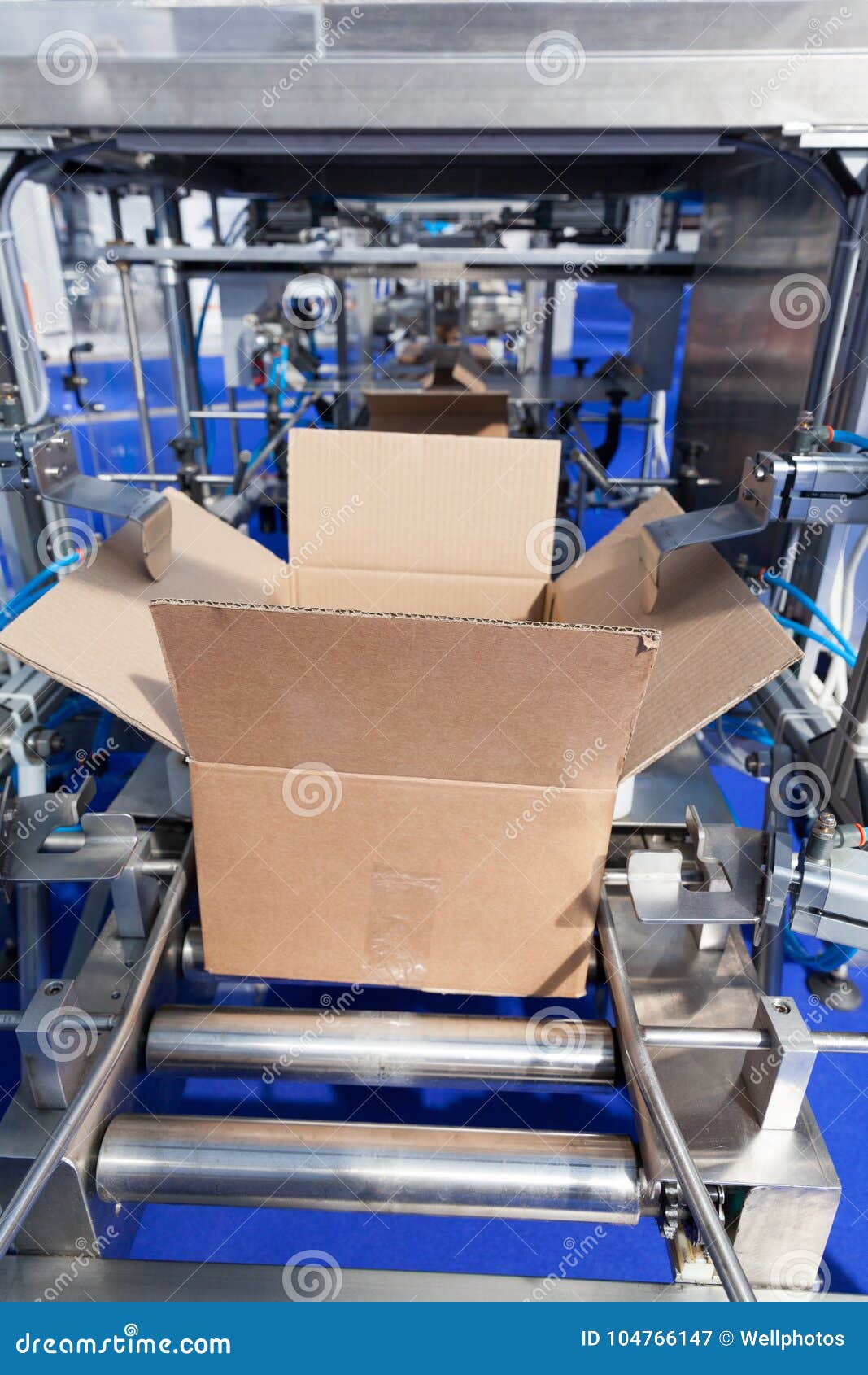 Cardboard Package Box Packing Machine Stock Image - Image of technology ...