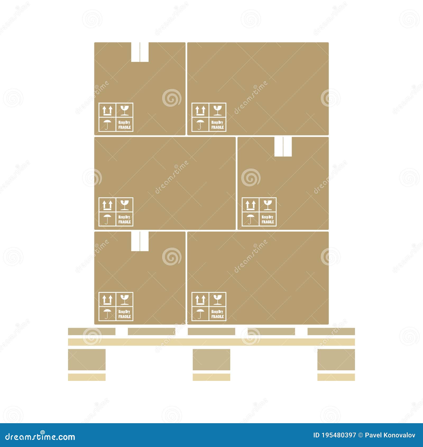 Pallet Icon Cartoon Vector Illustration | CartoonDealer.com #88212146