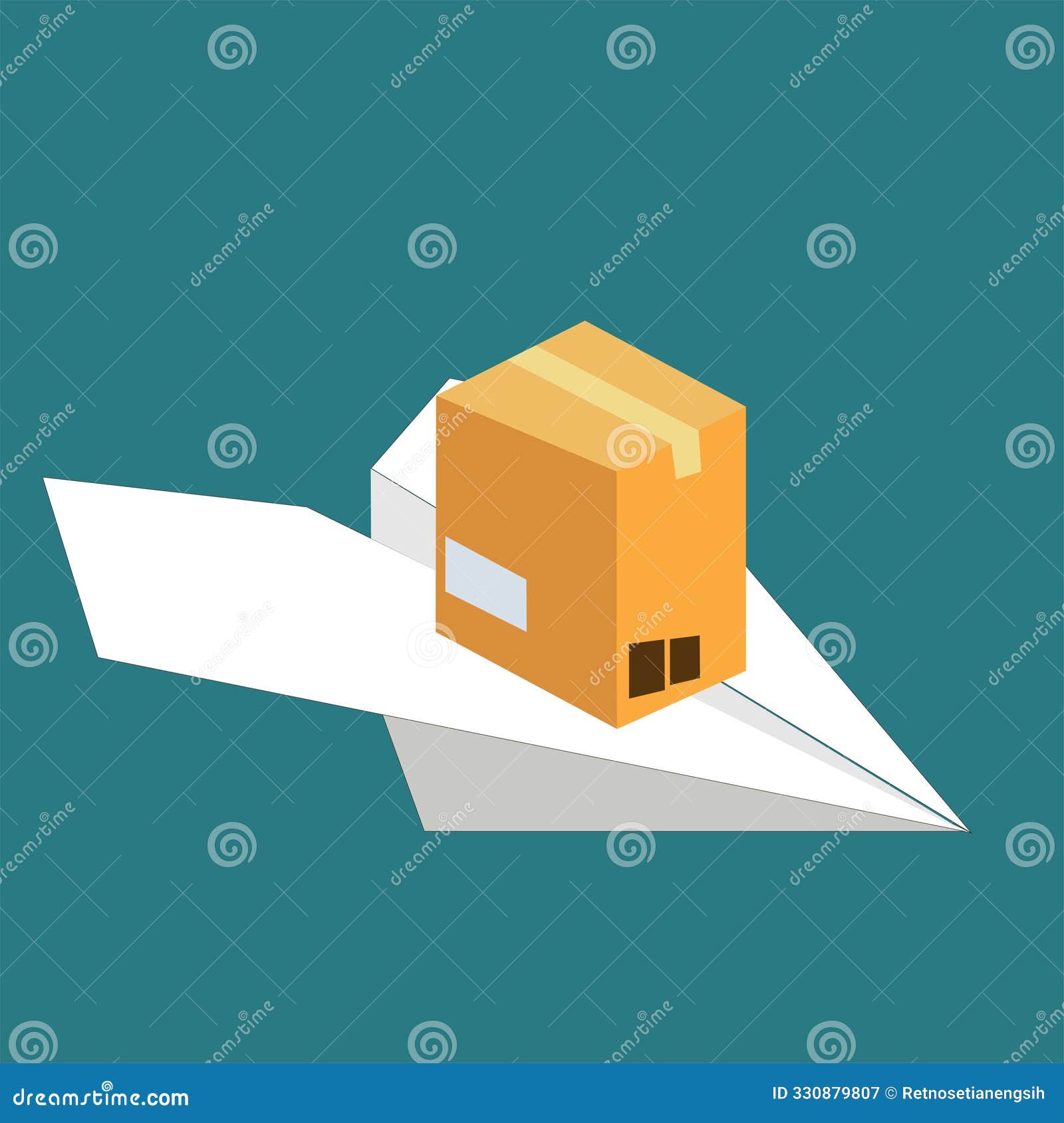 Cardboard package stock illustration. Illustration of advertising ...