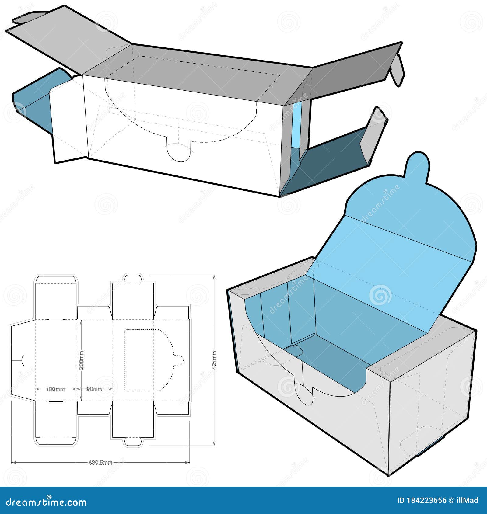 Cardboard Packaging For Masks Internal Measurement 20.5x 10.2 + 9 Cm ...