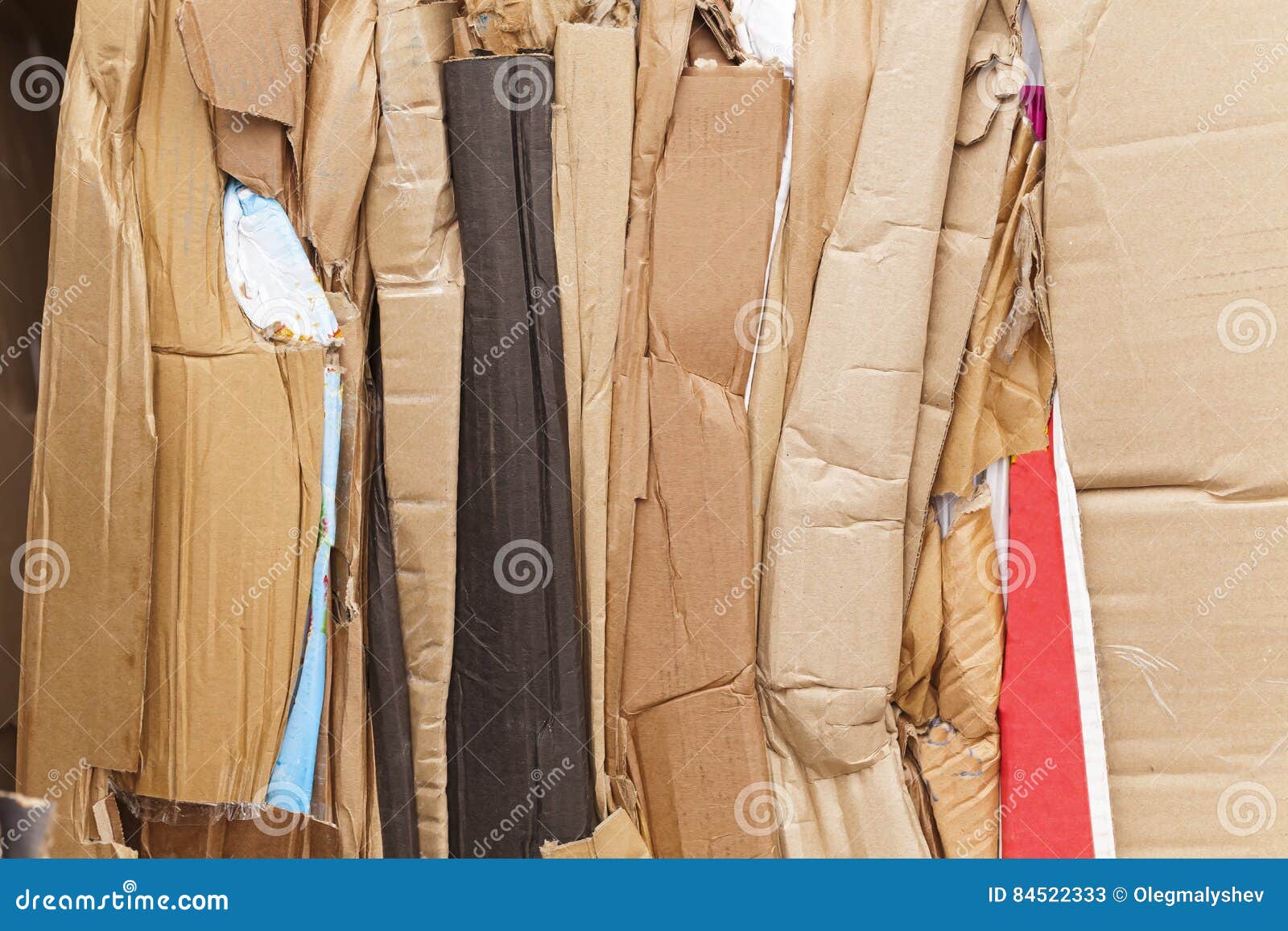 Cardboard Packaging Waste Paper Market Pressed Stack Stock Image ...
