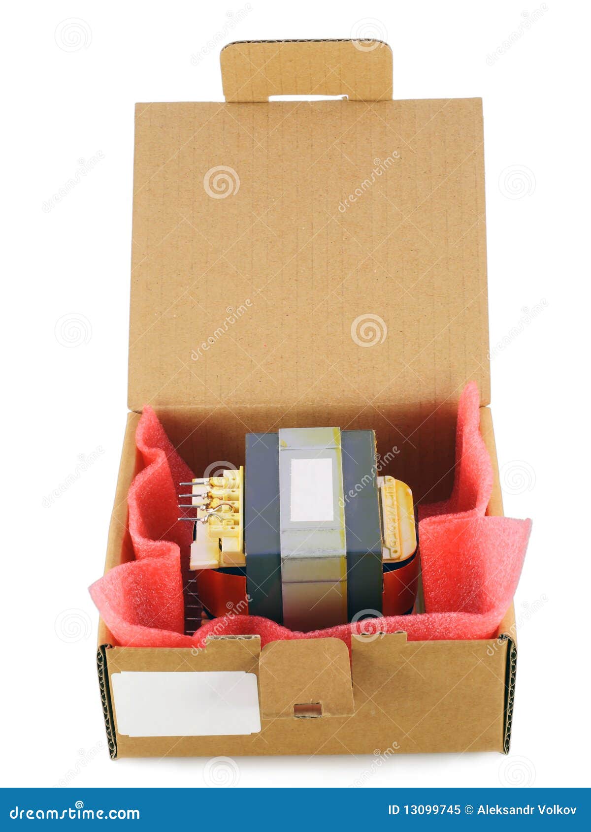 Cardboard Packing for Electronic Spare Parts Stock Image - Image of ...