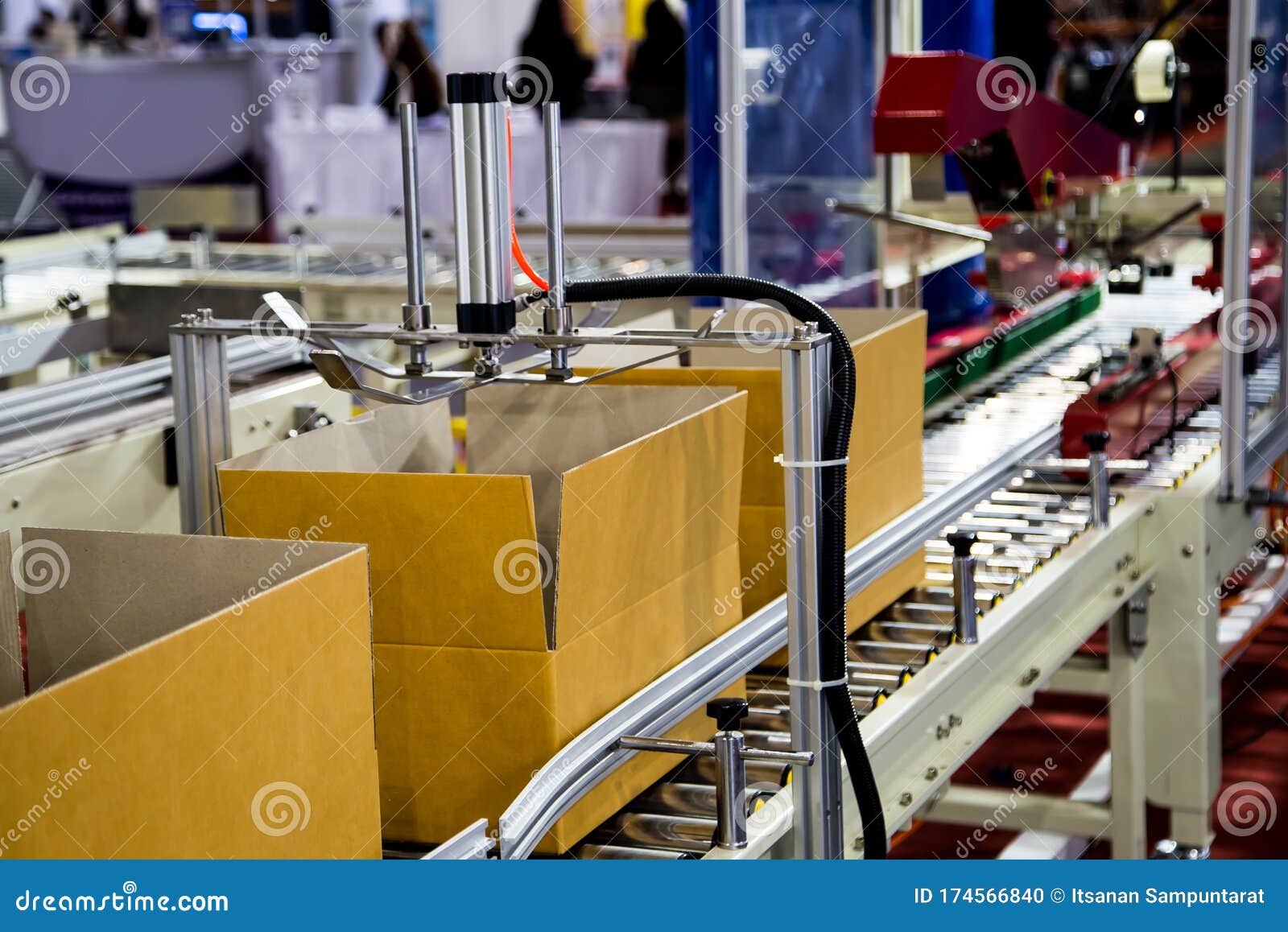Cardboard Packing and Sealing Machine Stock Photo - Image of machine ...