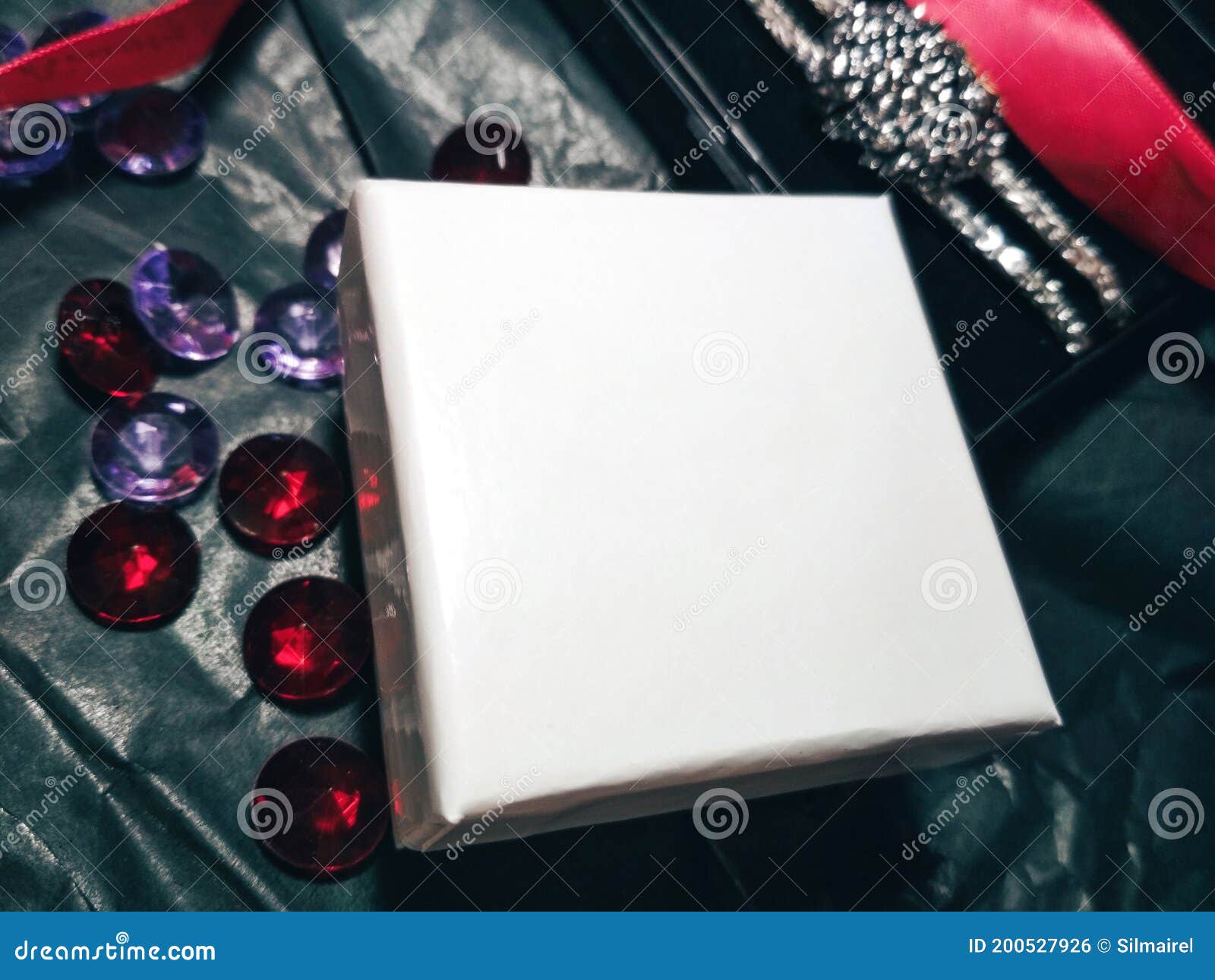 Cardboard Paper Box Gift Surprise Present Empty Mockup Photo Stock ...