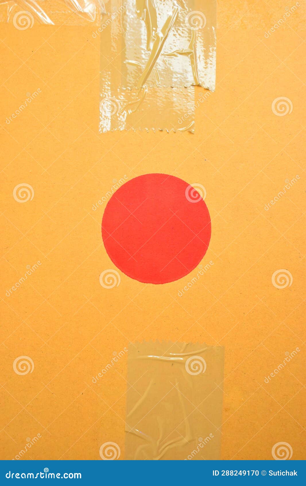 Cardboard Paper Box with Red Circle, Packaging Industry Stock Photo ...