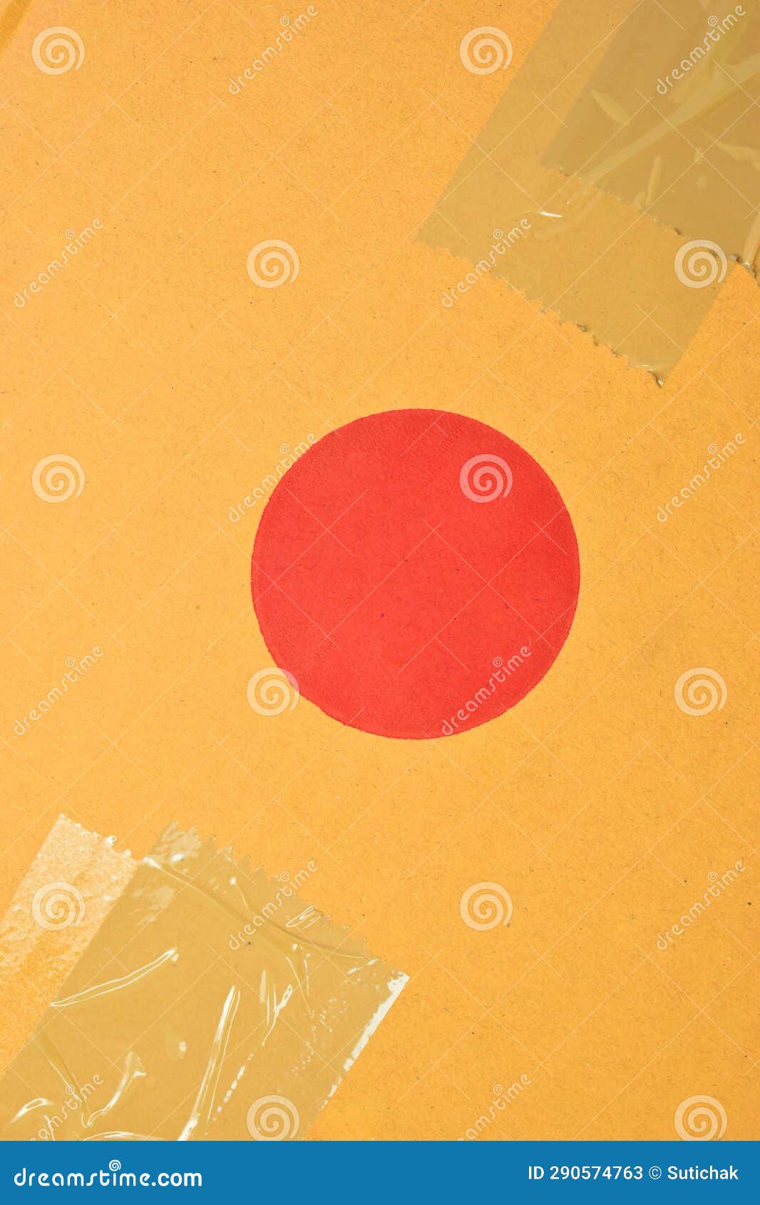Cardboard Paper Box with Red Circle, Packaging Industry Stock Image ...