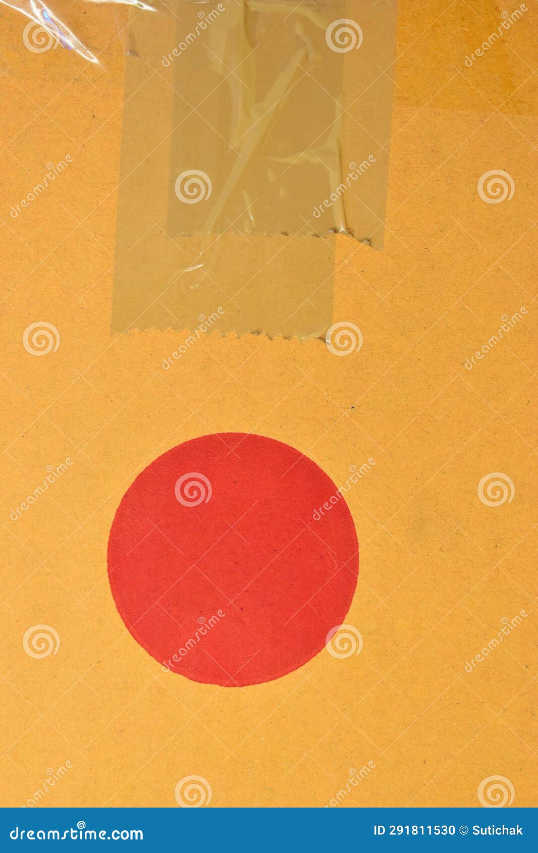 Cardboard Paper Box with Red Circle, Packaging Industry Stock Photo ...