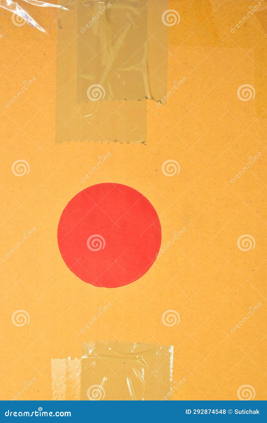 Cardboard Paper Box with Red Circle, Packaging Industry Stock Photo ...