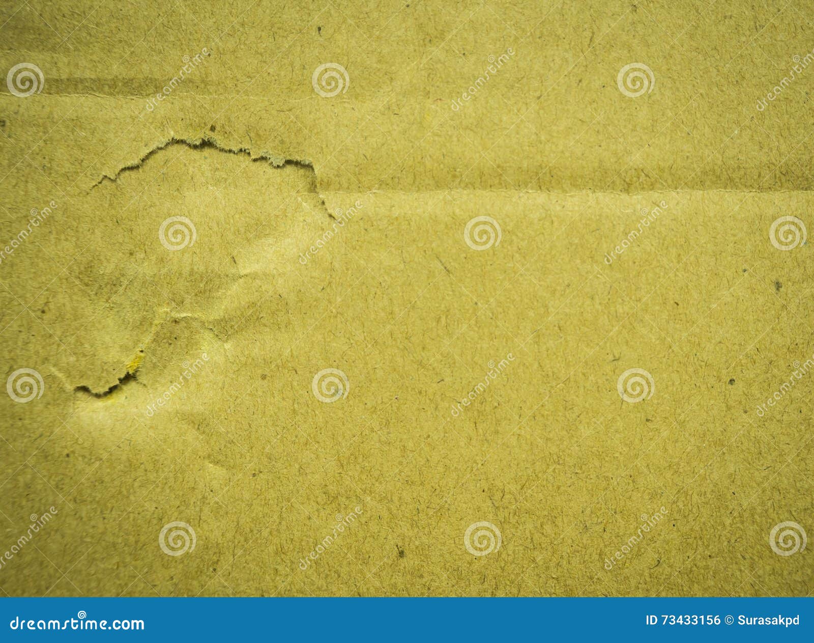 Cardboard Paper and Impact Defect. Stock Photo - Image of shear, miss ...