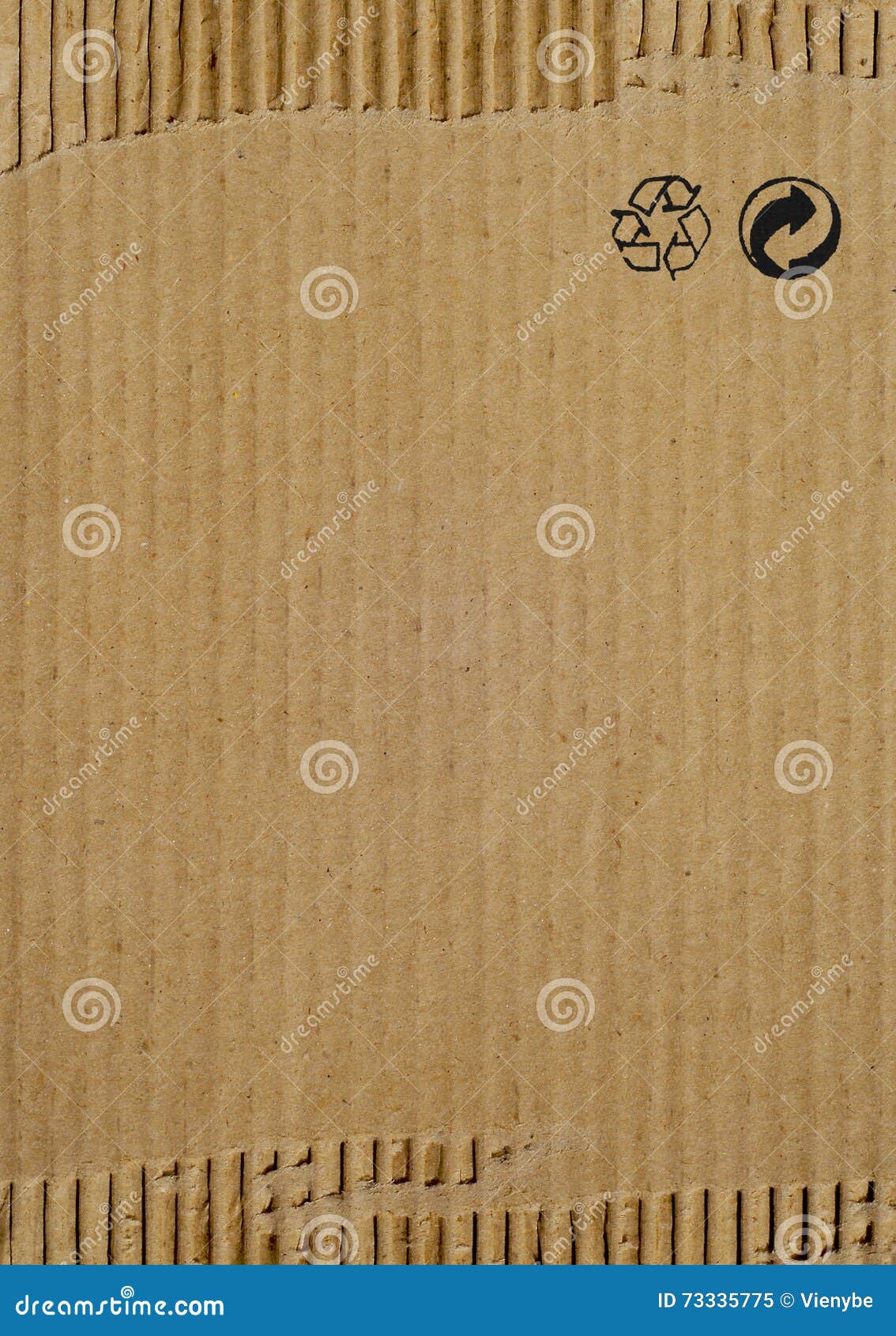Cardboard Paper Texture Background with Recycling Signs Stock Image ...