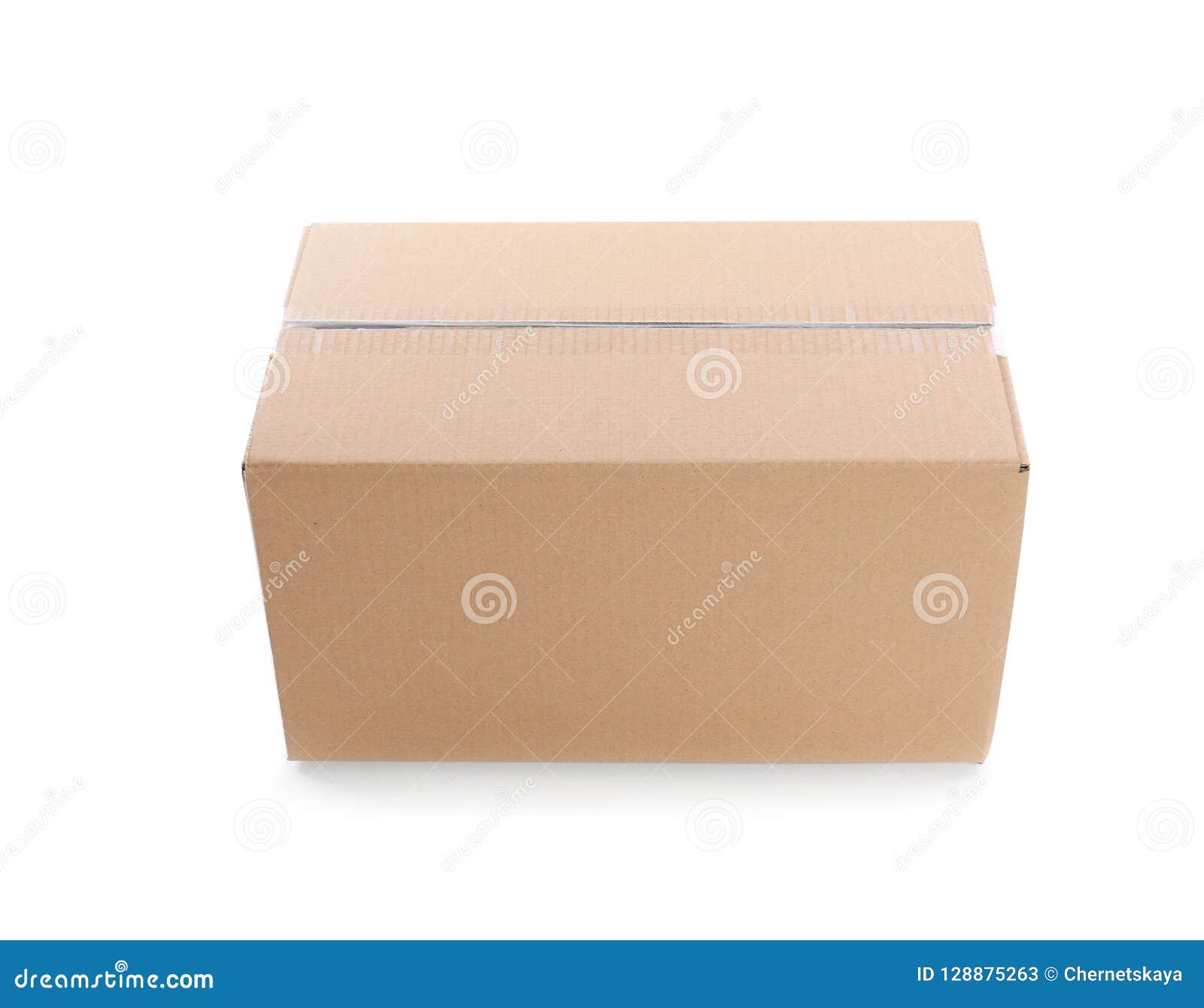 Cardboard Parcel Box on White Background Stock Image - Image of package ...