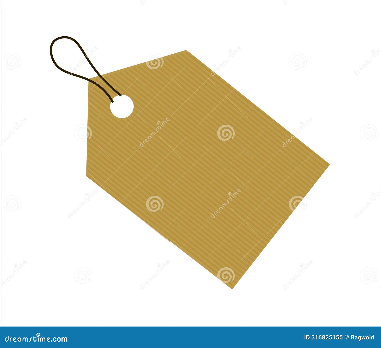 Cardboard Parcel Tag Vector Illustration Stock Vector - Illustration of ...