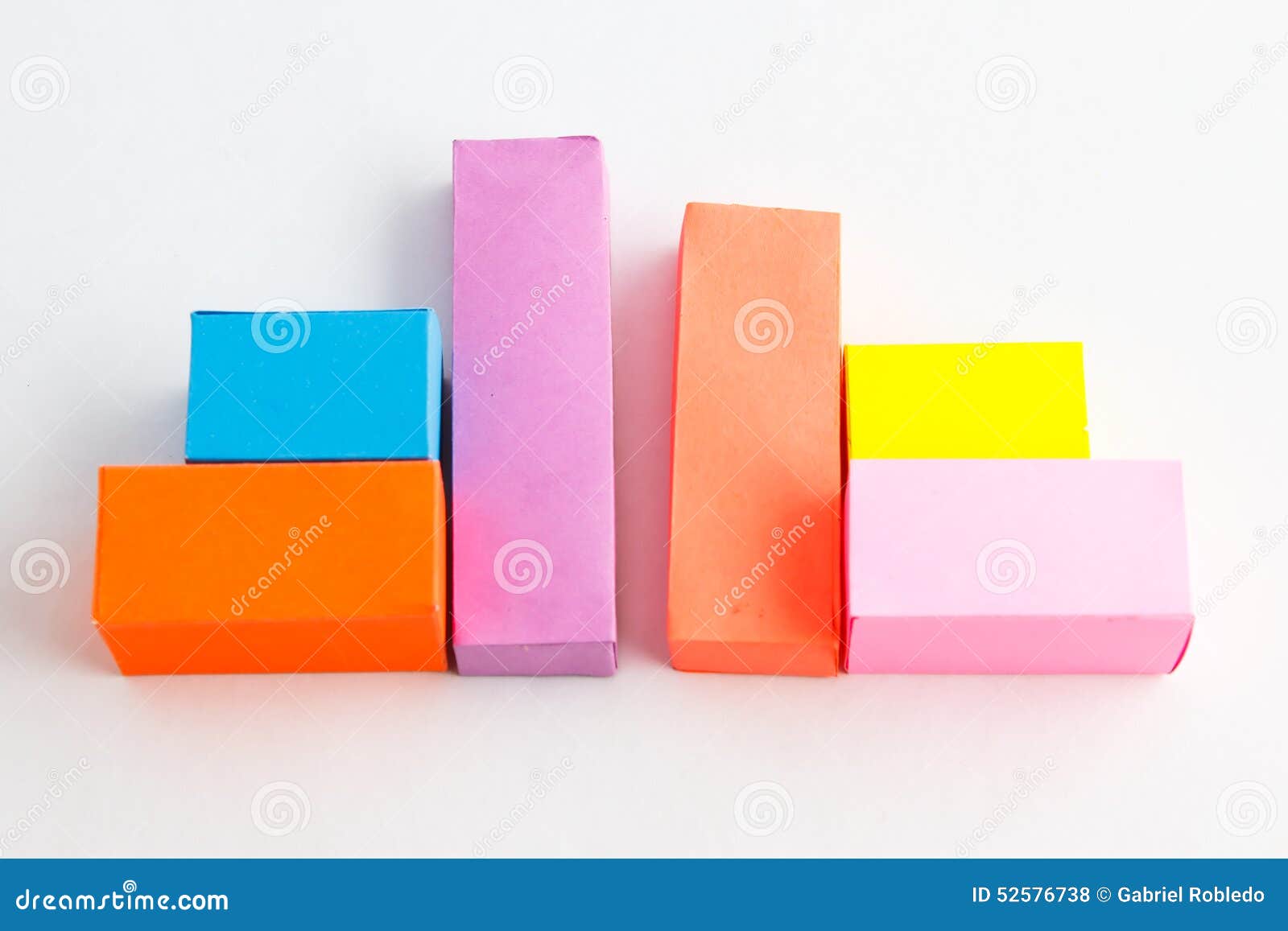Cardboard pieces stock photo. Image of brick, block, bright - 52576738