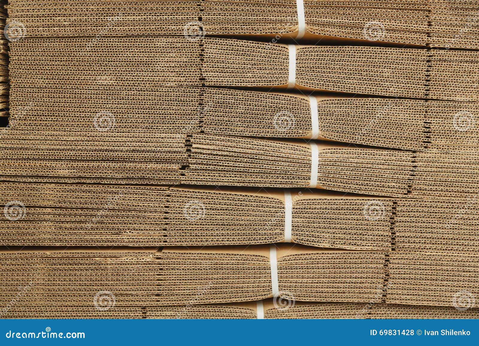 Cardboard Pile on Corrugated Cardboard Texture Stock Photo - Image of ...