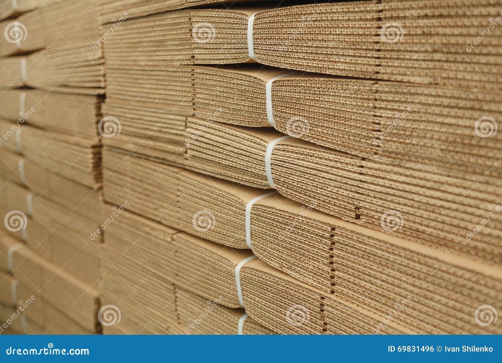 Cardboard Pile On Corrugated Cardboard Texture Royalty-Free Stock Image ...