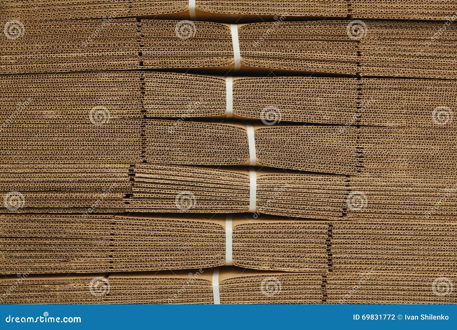 Cardboard Pile on Corrugated Cardboard Texture Stock Photo - Image of ...