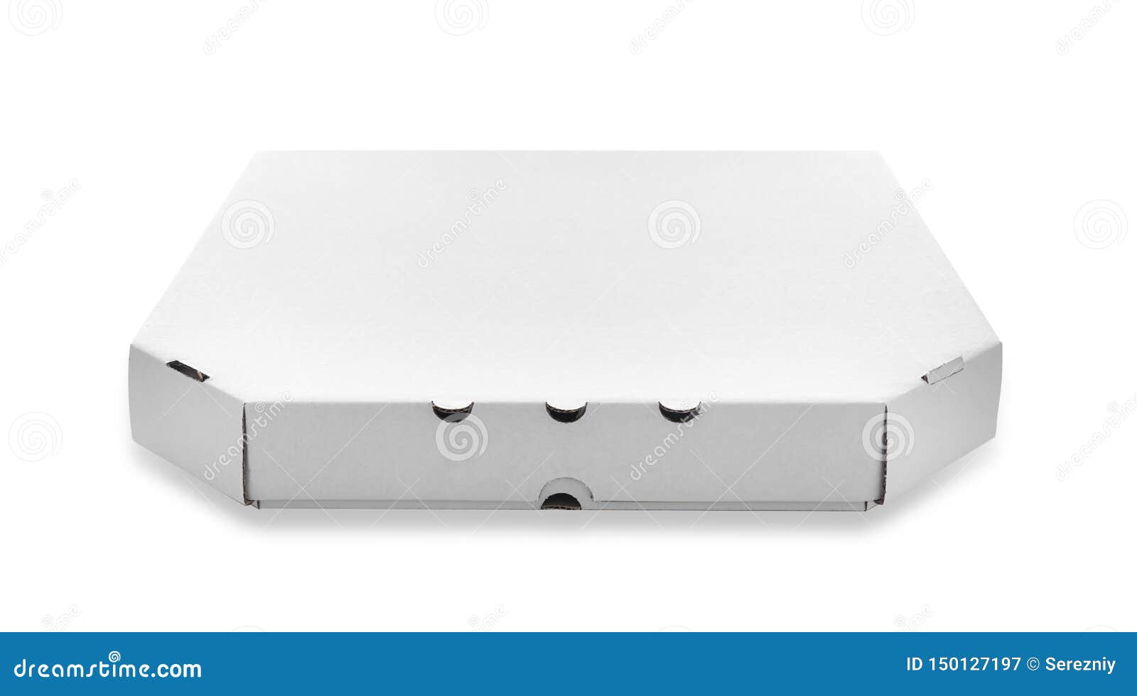 Cardboard Pizza Box on White Background Stock Image - Image of design ...