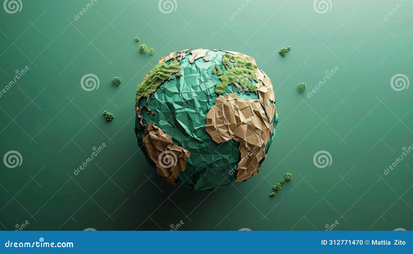 The Cardboard Planet for World Earth Day Stock Photo - Image of globe ...