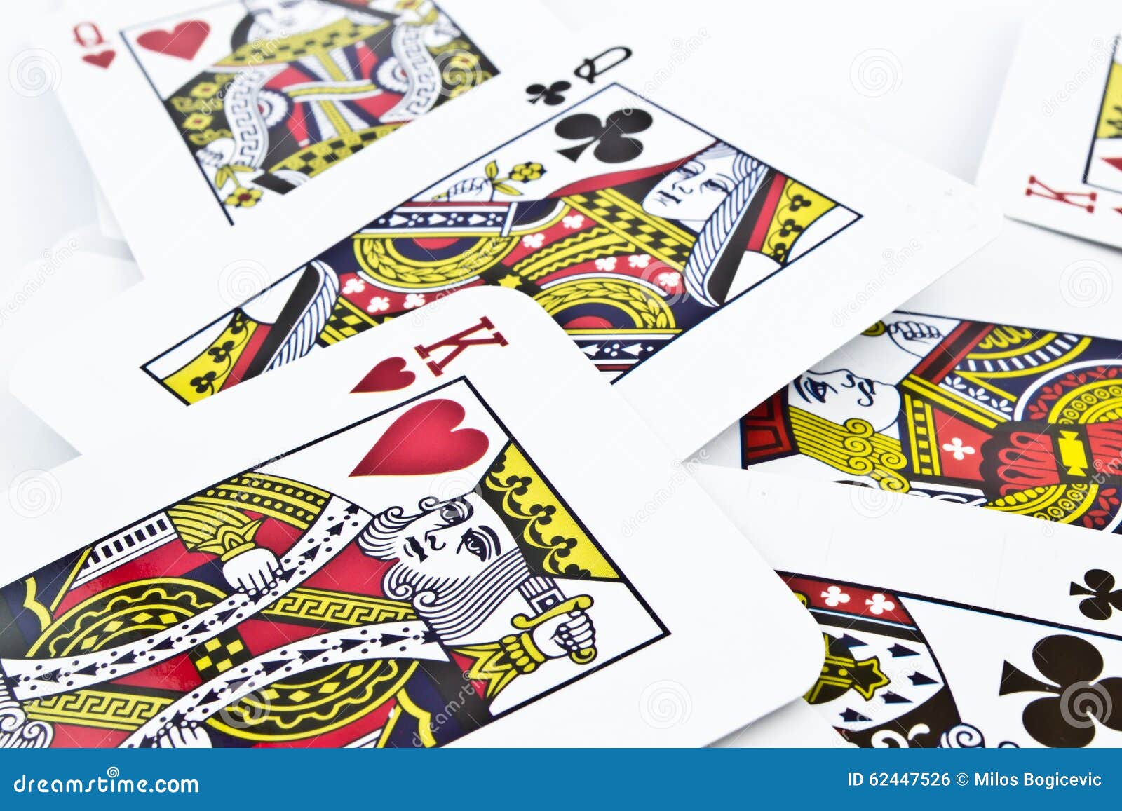 Cardboard Playing Cards for Card Games Isolated on White Background ...