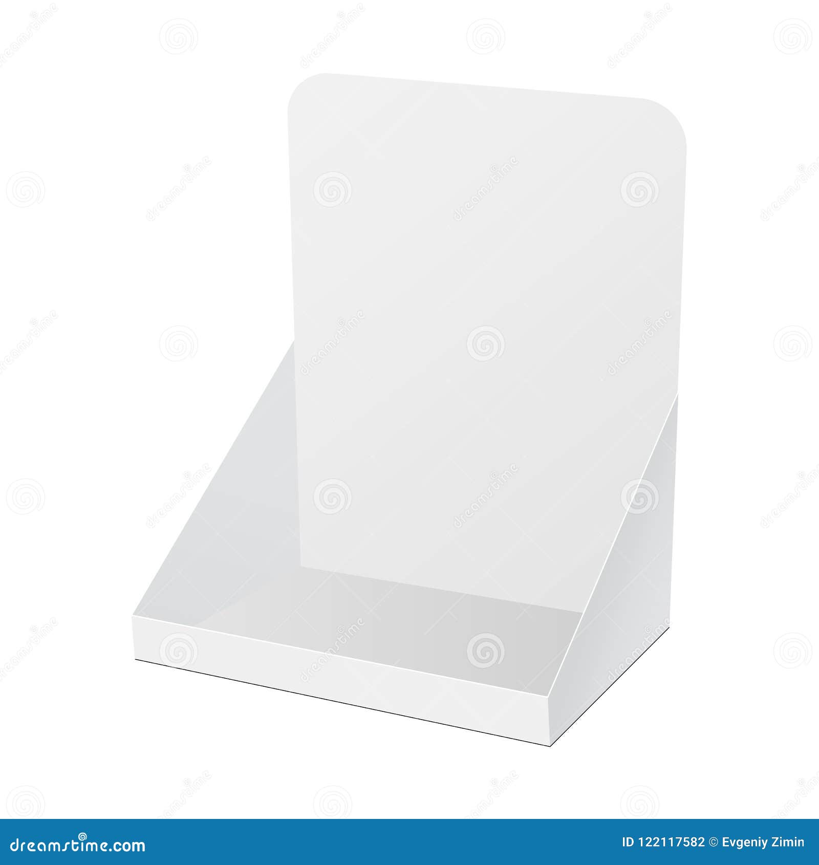 Cardboard POS Display Mock Up Isolated Stock Vector - Illustration of ...