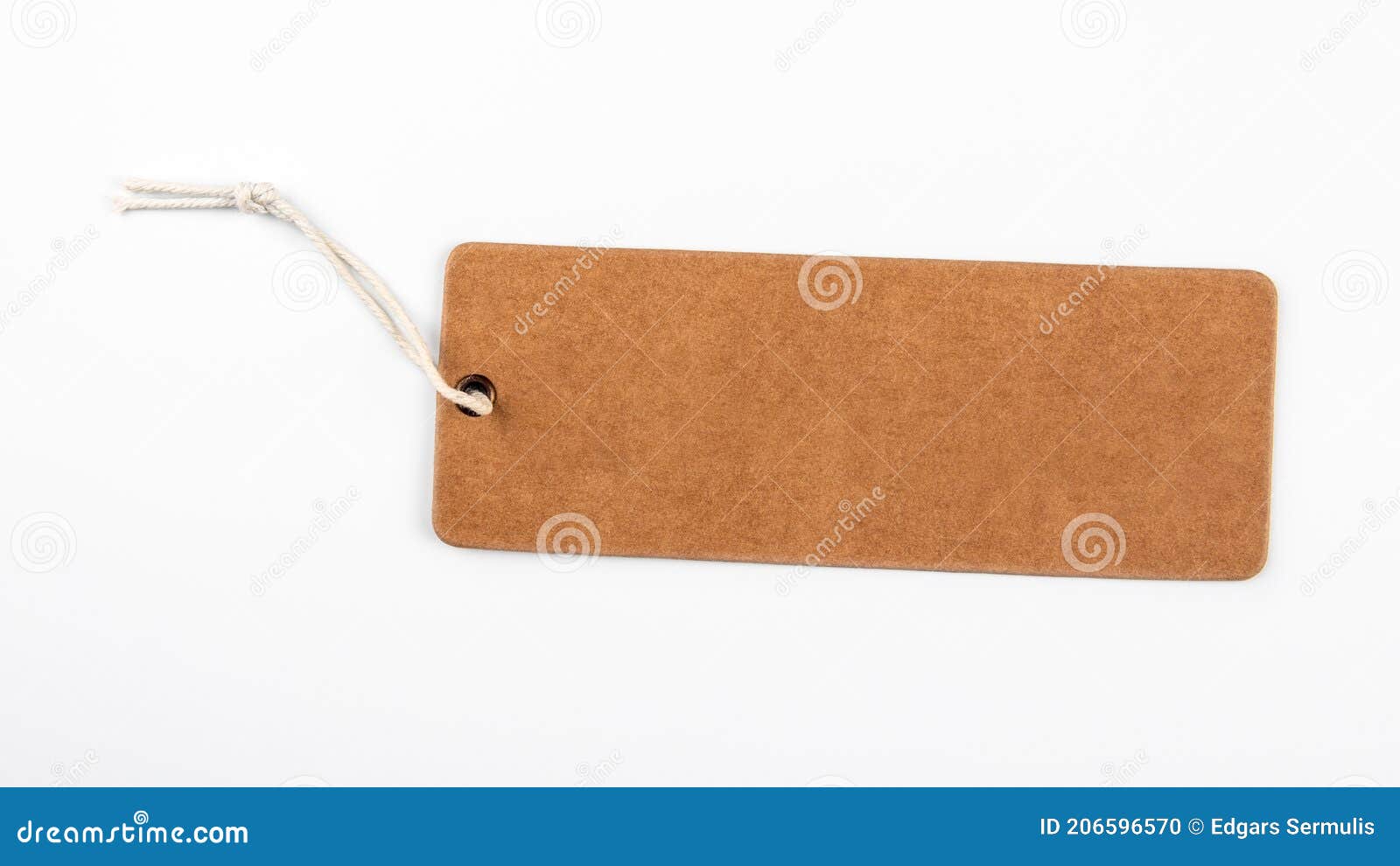 Cardboard Price Tag with String on a White Background Stock Photo ...