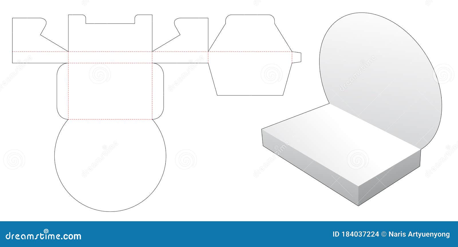 Cardboard Product Display Standing Die Cut Template Vector Illustration ...