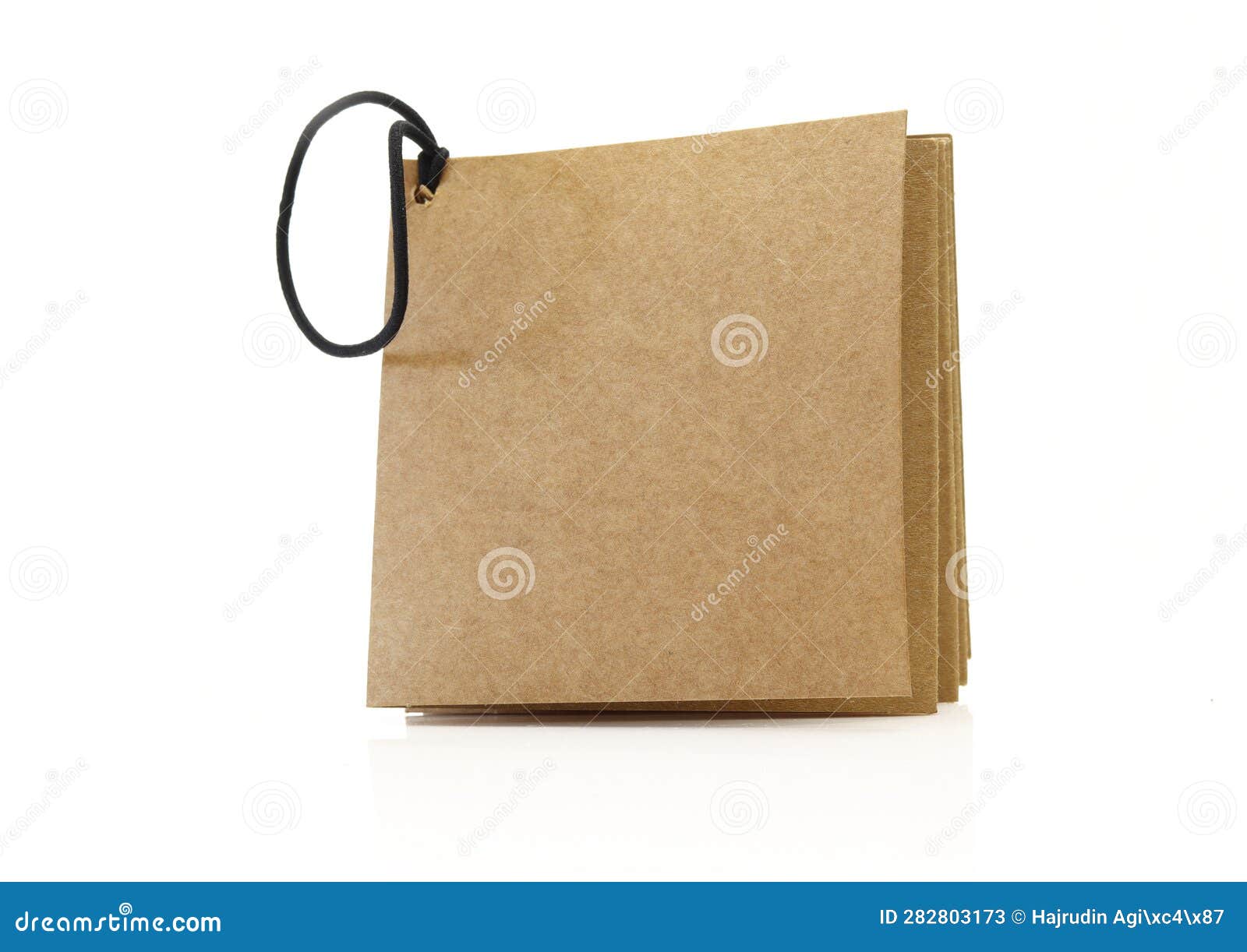 Cardboard Product Notepaper with Stretchy String Isolated on White ...