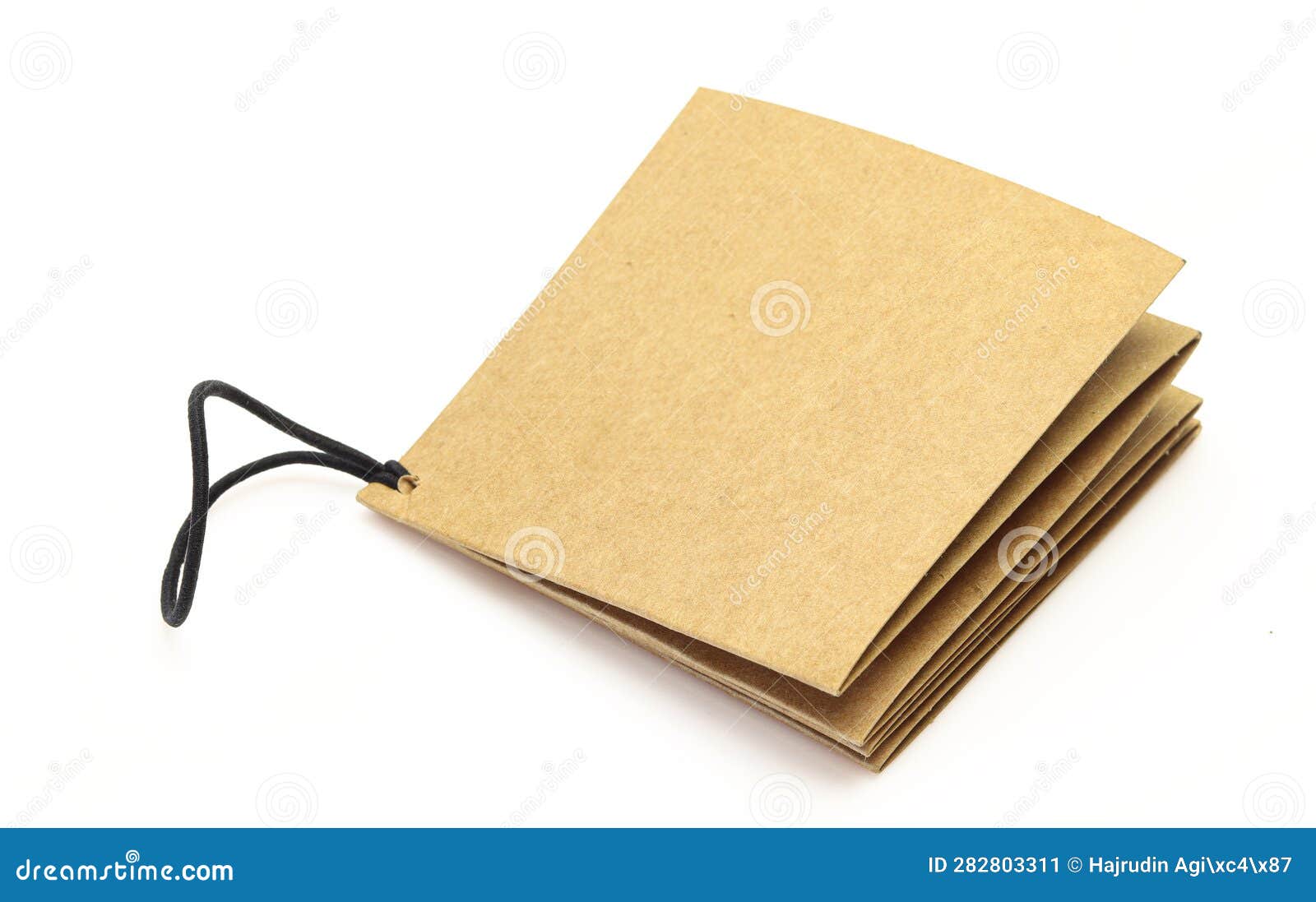 Cardboard Product Notepaper with Stretchy String Isolated on White ...