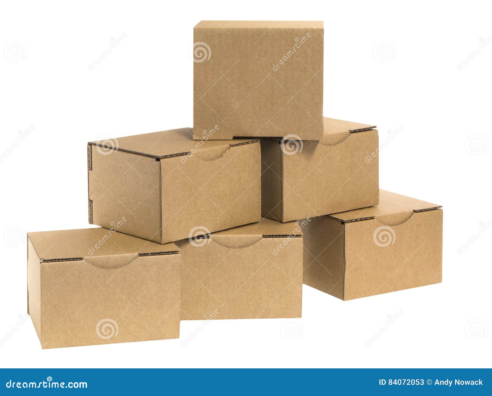 Cardboard Pyramid with Gaps Stock Image - Image of delivery, mail: 84072053