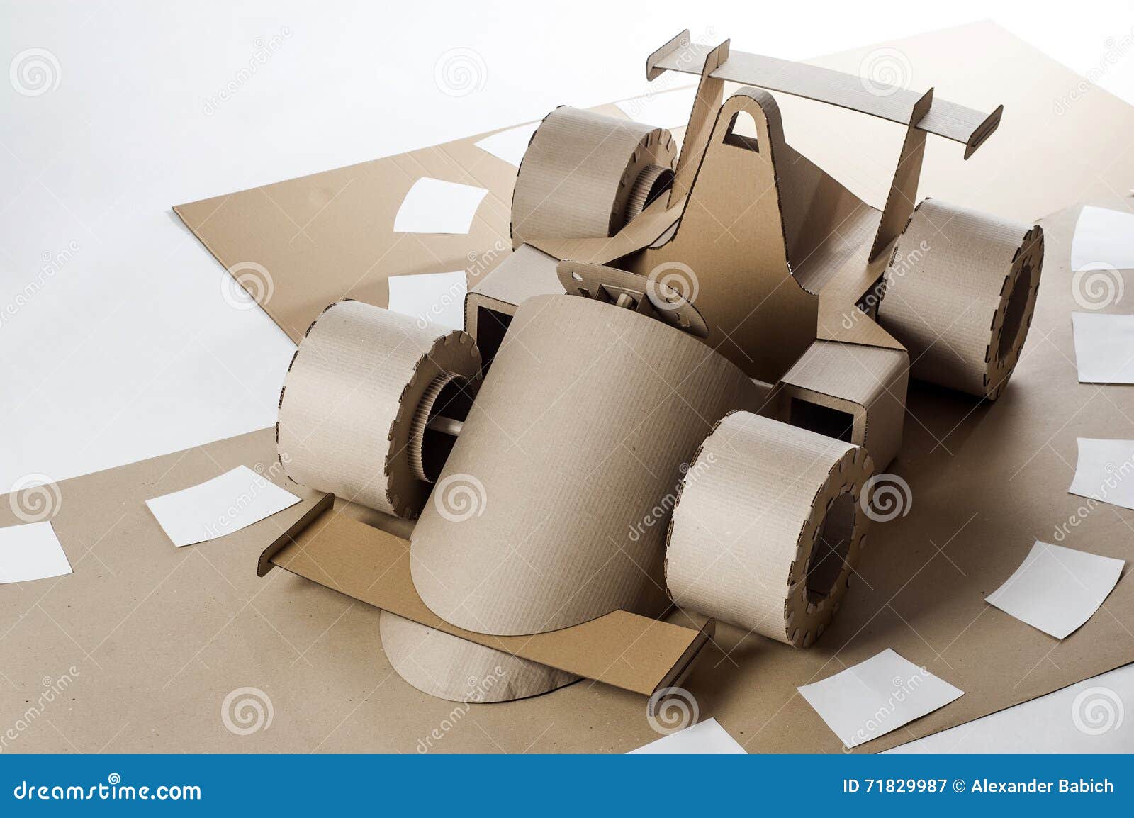 Cardboard racing car stock image. Image of sports, driver - 71829987