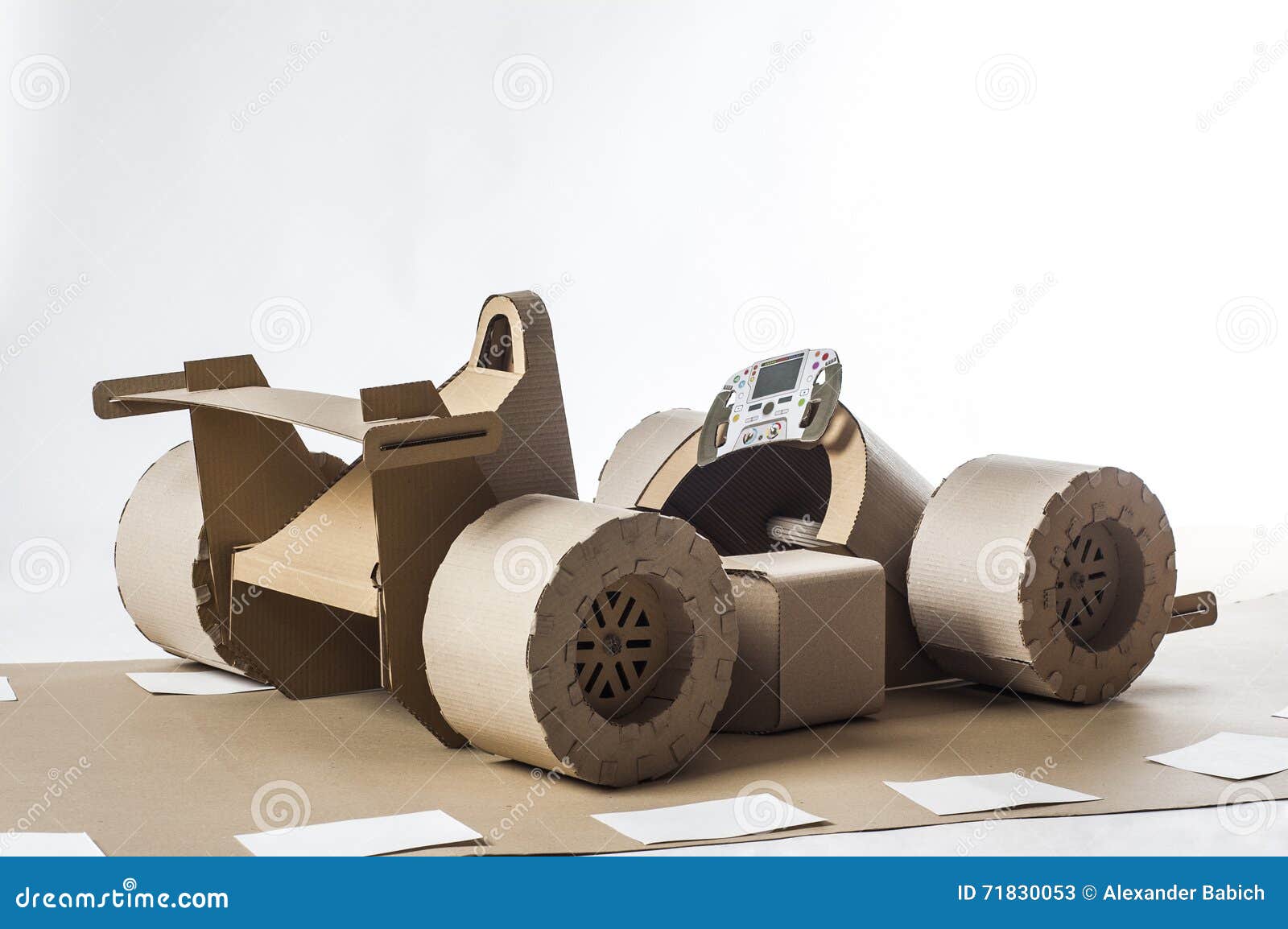 Cardboard racing car stock image. Image of sports, racing - 71830053