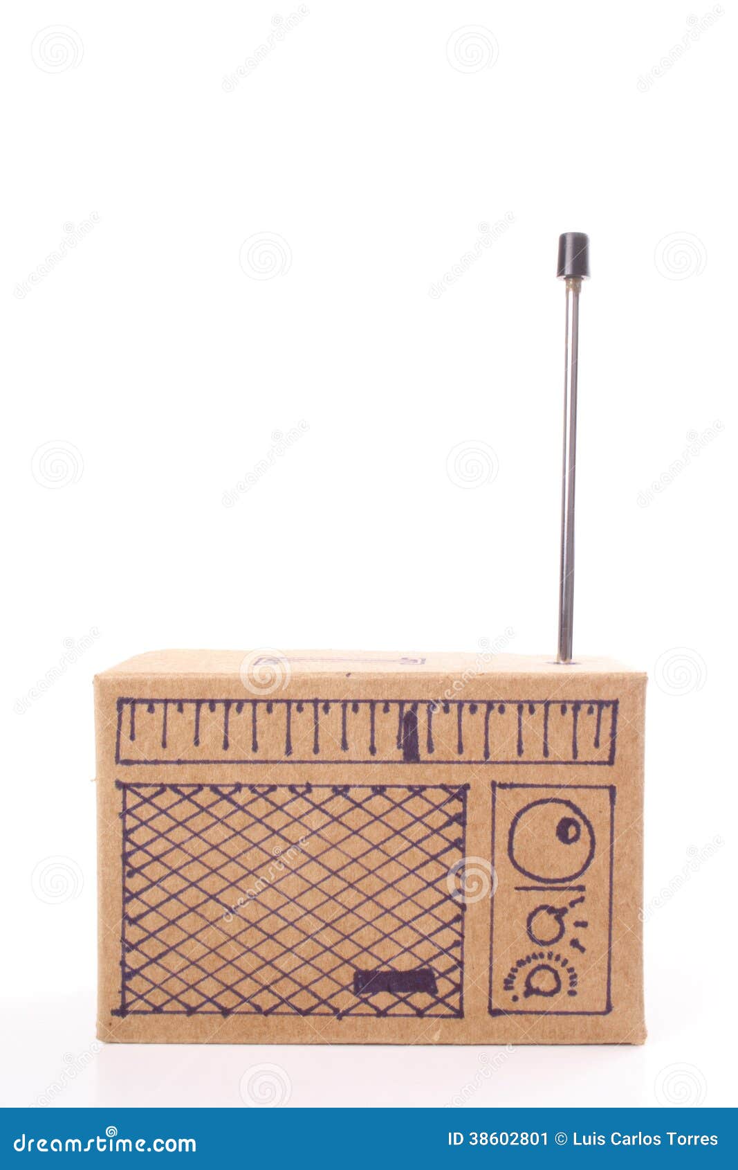 Cardboard radio stock image. Image of sound, metal, stations - 38602801