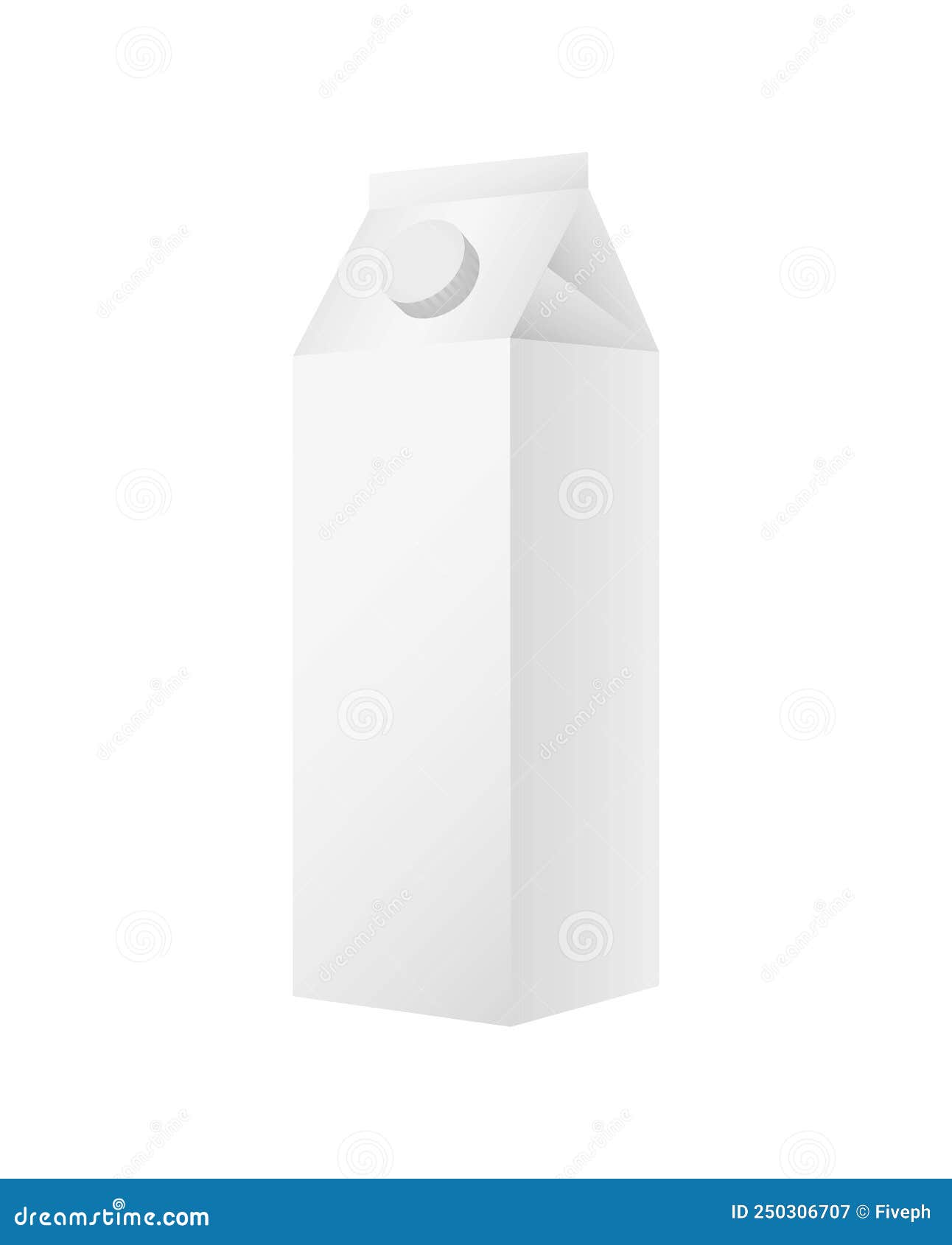 Cardboard Rectangular High Box Maquette Packaging For Milk, Juice And ...