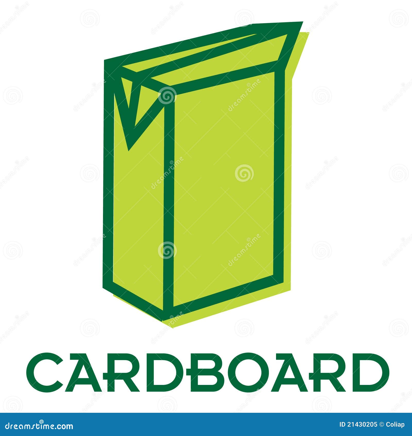 Cardboard recycle sign stock vector. Illustration of rubbish - 21430205