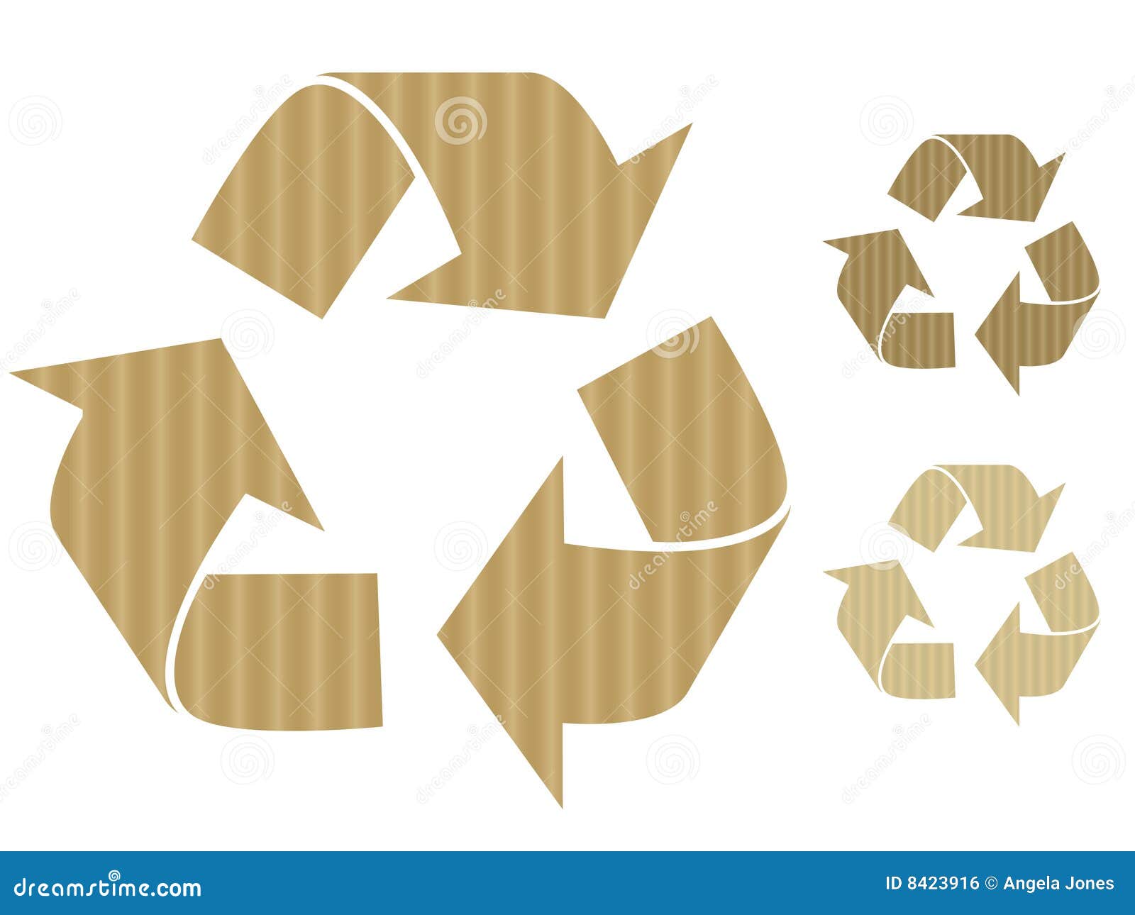 Cardboard With A Recycle Symbol, Isolated On A White Background ...