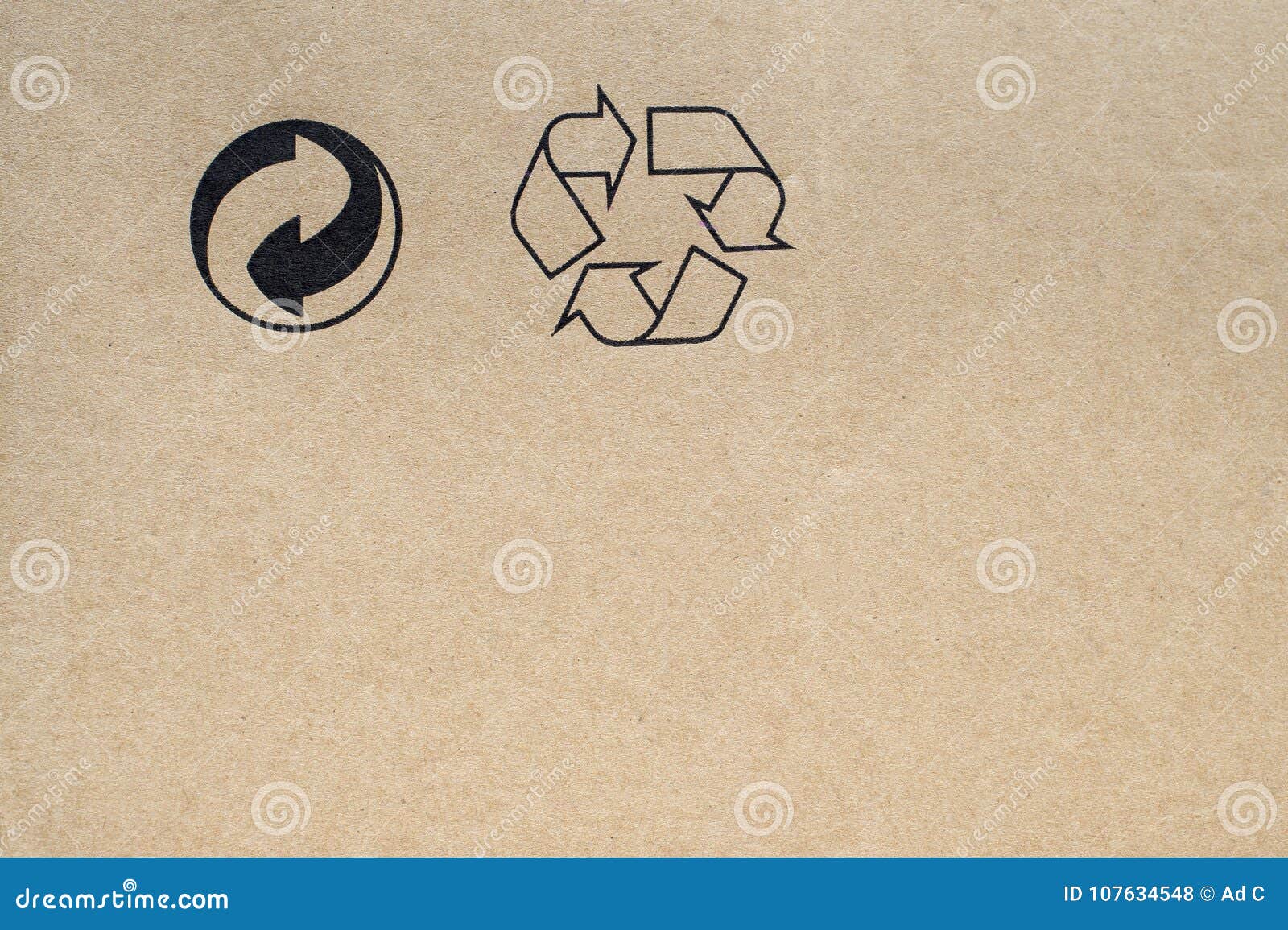 Cardboard with Recycle Symbols Editorial Stock Photo - Image of courier ...