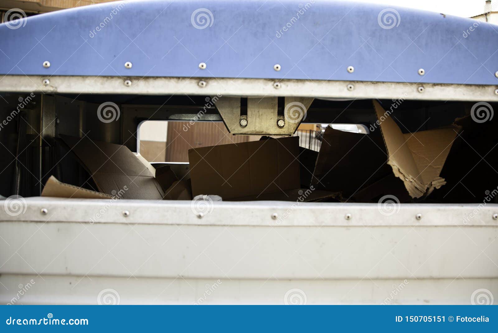 Cardboard Recycling Container Stock Image - Image of collection ...