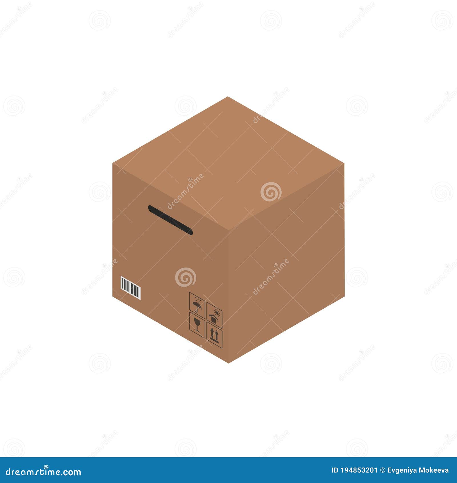 Cardboard Rown Box, Crate Boxes 3d, Isometric Box Stock Vector ...