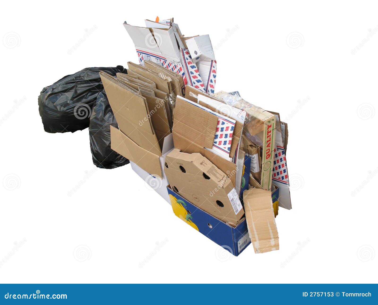 Cardboard Rubbish and Plastic Stock Image - Image of shredder, paper ...