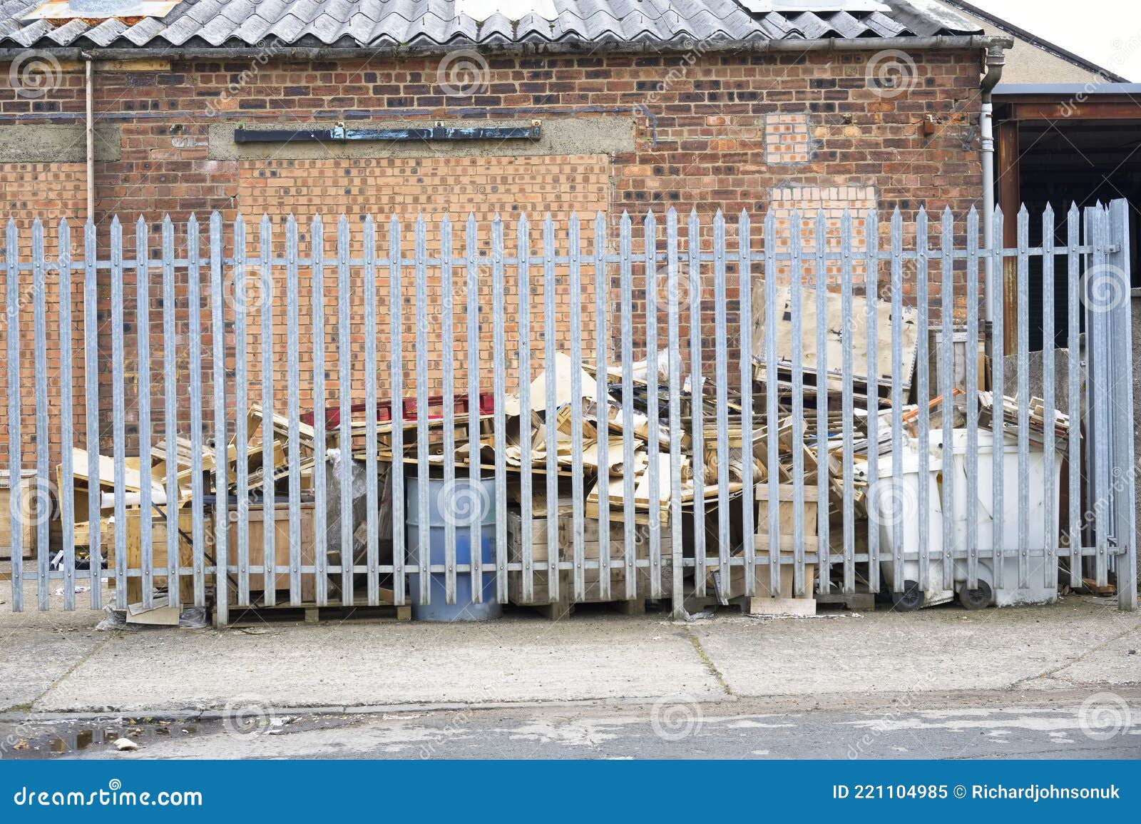 Cardboard and Rubbish in Waste Compound for Disposal at Dump Site Stock ...