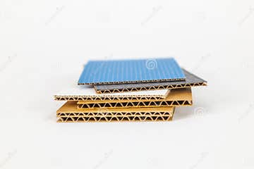 Cardboard Samples in Different Thickness Stock Image - Image of mixture ...