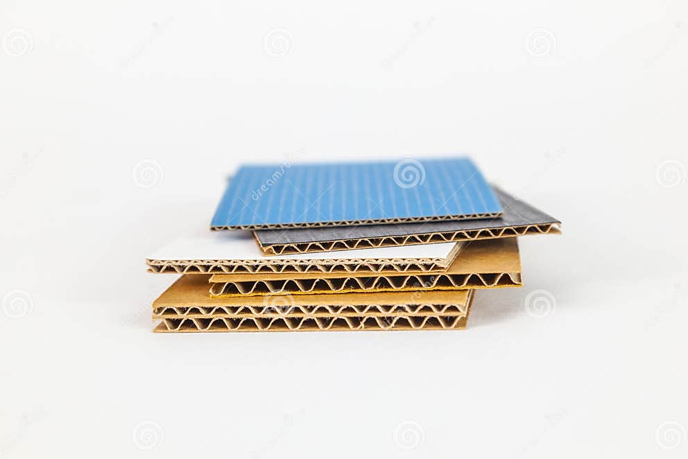 Cardboard Samples in Different Thickness Stock Image - Image of mixture ...